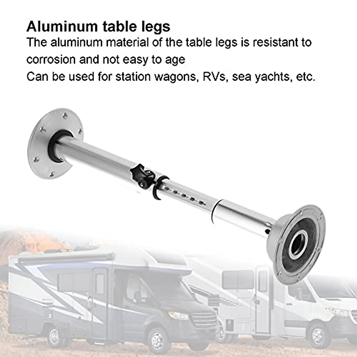 Emoshayoga Telescopic Pedestal, Telescopic 22‑28in Table Pedestal Kit Save Space with City for Motorhomes for Marine Yachts for Station Wagons Motorhomes