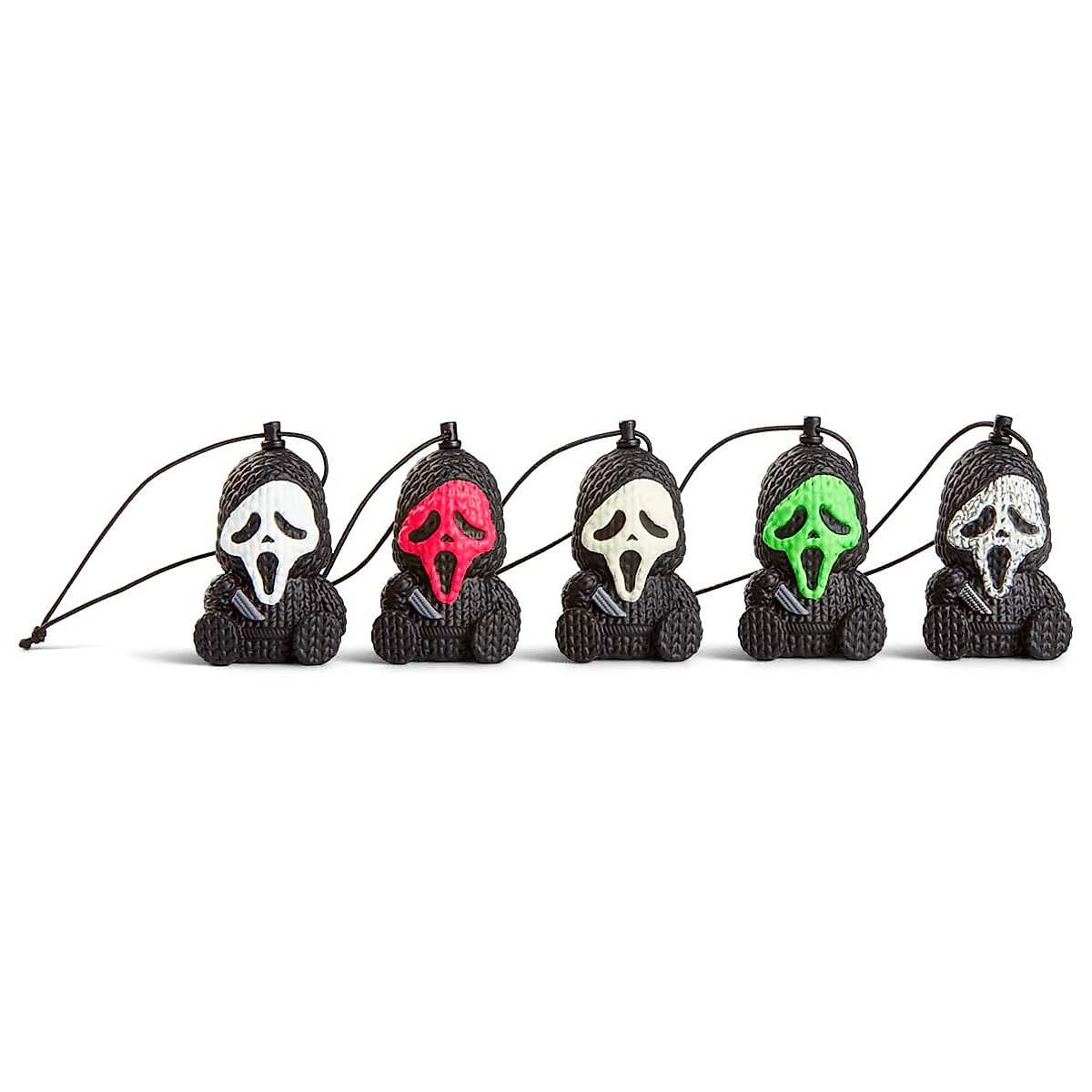 Ghost Face Handmade by Robots Micro Size Vinyl Figure 5-Pack Charms Set