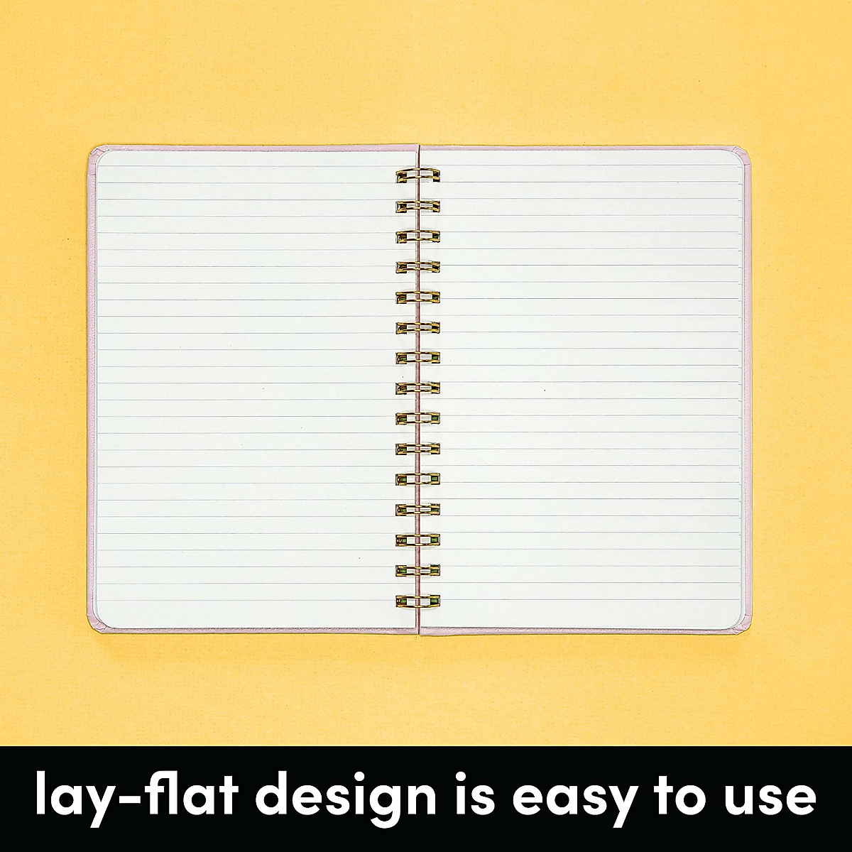 PAPERAGE Lined Spiral Journal Notebook, (Navy), 160 Pages, Medium 5.5 inches x 8 inches - 100 GSM Thick Paper, Hardcover, Double-Wire Spiral Journal & Notebook