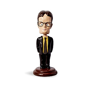 The Office: Dwight Schrute Bobblehead - Dunder Mifflin Bobble Head Figure - Funny Merch & Memorabilia - Novelty Car Dashboard Statue - TV Show Collectible Figures - Stunned Mind