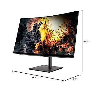 AOPEN 27HC5R Zbmiipx 27" 1500R Curved Full HD (1920 x 1080) VA Gaming Monitor with Adaptive-Sync Technology, 240Hz, 1ms (Display Port & 2 x HDMI 1.4 Ports)