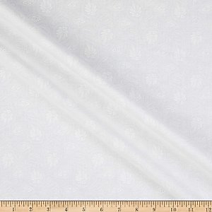 Wilmington Essentials Cotton Clouds Paisley White-on-White, Fabric by the Yard