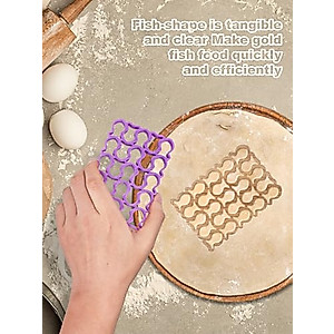 Palksky Gold Fish Crackers Cookie Cutter, 25Pcs Mini Fish Biscuit Cutter, Gold Fish Cutter for Crackers, Plastic Tiny Treats Baking Mold For Fish Shaped Foods