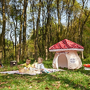 Asweets Mushroom Tent Kids Playhouse Tent – Boys and Girls Play Fort with Exquisite Design for Imaginative Indoor/Outdoor Play Tent