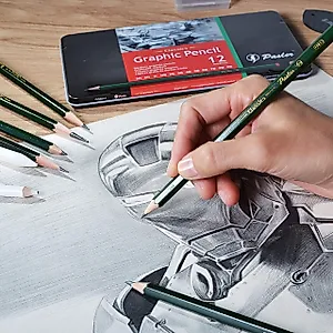 Pasler Professional Graphic Sketching Drawing Pencils 12 Count (8B)