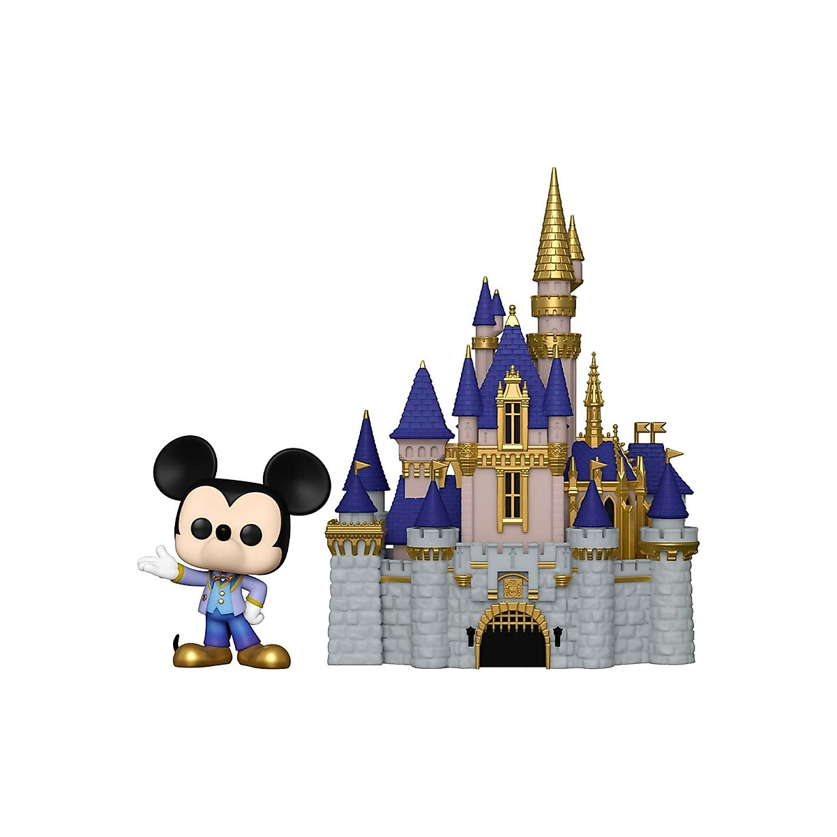 Funko POP Town: Walt Disney World 50th - Cinderella Castle with Mickey Mouse, Multicolor, 4 inches, (58965)