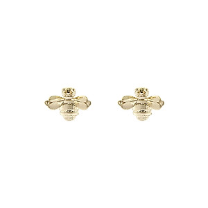 Ted Baker London Beelii Double Bee Stud Earrings for Women - Bumble Bee Jewelry Gifts (Gold Tone)