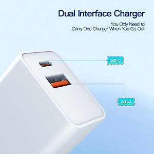 20W Dual Port Fit for iPad Air Charger Fast Charging - (Fit for iPad Air 4th/5th Generation 10.9 inch Gen 2022 2020 A2589 A2591 A2324 A2072 A2316 Charging Cable Power Supply Adapter Cord)