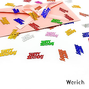 Birthday Confetti Metallic Foil Table Decor Happy Birthday Words Letters Confetti for Birthday Party Birthday for Party Decorations