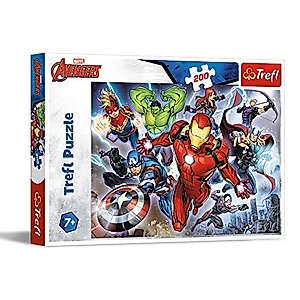 Trefl 13260 200 Teile, für Kinder ab 7 Jahren Puzzle, Multicoloured, Marvel Avengers