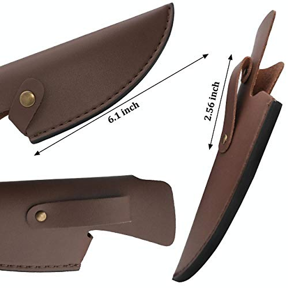 Kitory Leather Knife Sheath 6 inch Boning Knife Practical Soft Leather Sheath with Belt Loop Good for Protect Fixed Blade & Carry Out