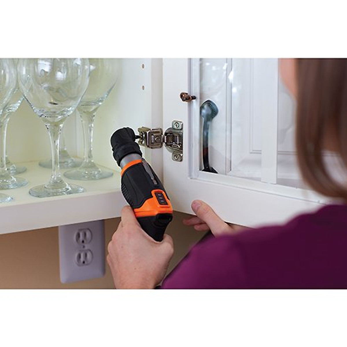 BLACK+DECKER 4V MAX Cordless Screwdriver, Right Angle Attachment (BDCSRAA)