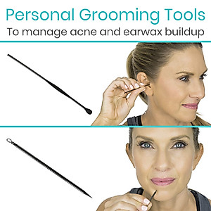 Vive Nail Clipper Set (15 Piece) - Manicure Repair Tools for Grooming, Pedicures, Toe Care, Women, Men, Girls - with Fingernail File, Clipper, Cuticle Trimmer, Tweezers, Ear Pick - for Travel, Home