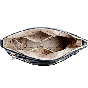 KKXIU Multiple pocket Fashion Leather Crossbody Bags for Women and Ladies Shoulder Purses with Tassel (Grey)