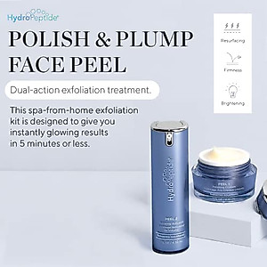 HydroPeptide Polish & Plump Face Peel Radiant Two-Step System, Boosts Firmness and Plumpness, 1 Set