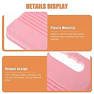 DOITOOL Baby Bathtub Washboard Washing Clothes Board Hand Wash Board Non-Slip Laundry Washboard Scrubbing Board Household for Students Clothes Clean Laundry Home Random Color