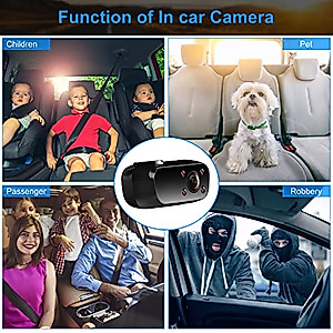 PRUVEEO 3 Channel Mirror Dash Cam, 1440P+1080P+1080P Front Inside and Rear, 12'' Full Touch Screen Rear View Mirror Camera, IR Night Vision(Sony Sensor), GPS, Parking Monitor, with 64GB Card