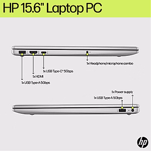 HP 2023 Latest Laptop, 15.6” FHD Display, 13th Generation Intel Core i7-1355U Processor, 64GB RAM, 1TB SSD, HDMI, Webcam, Wi-Fi 6, Windows 11 Home, Silver