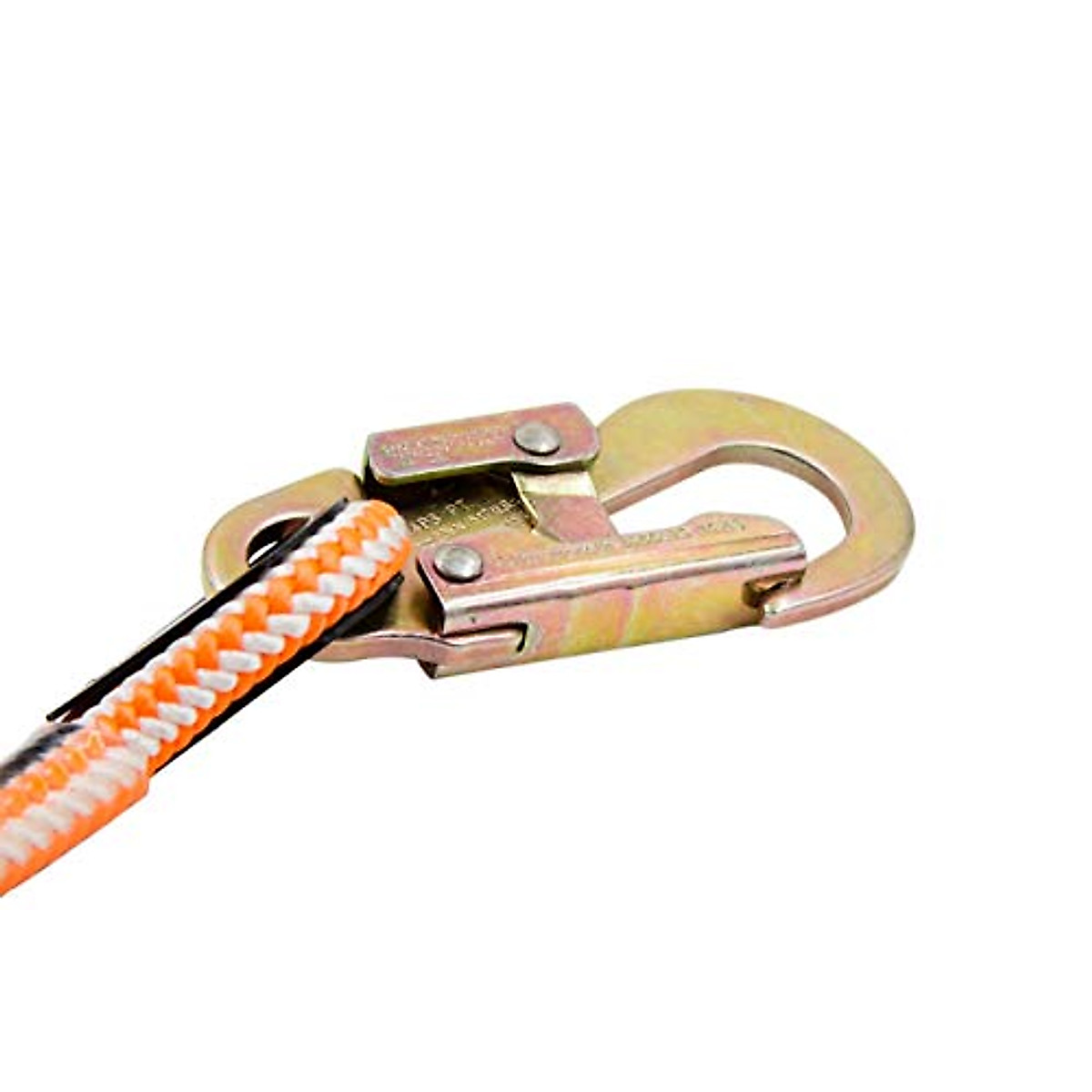 Pelican Rope Positioning with Steel Snap Hook (1/2 inch x 8 feet) – Adjustable, High Visibility Polyester Rope for Fall Protection, Arborists, Tree Climbers - ANSI Z133 & OSHA 1910/1926 Certified