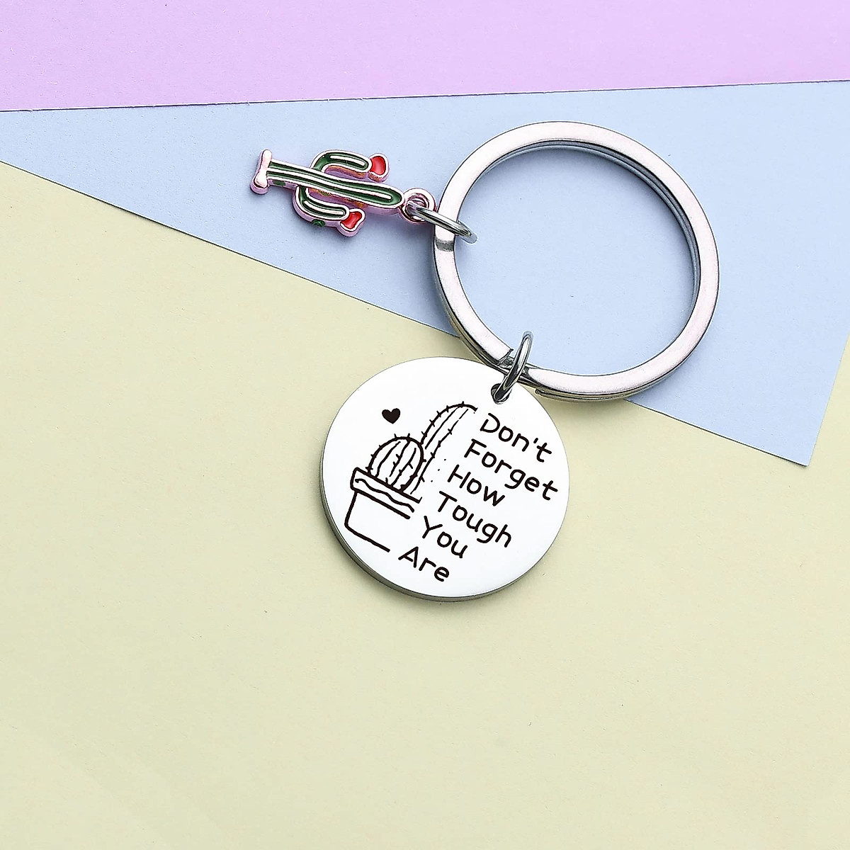 ZNOSVEI Cactus Keychain Encouragement Keychain For Women Cactus Decor Keychain, Cactus Keychain, Standard