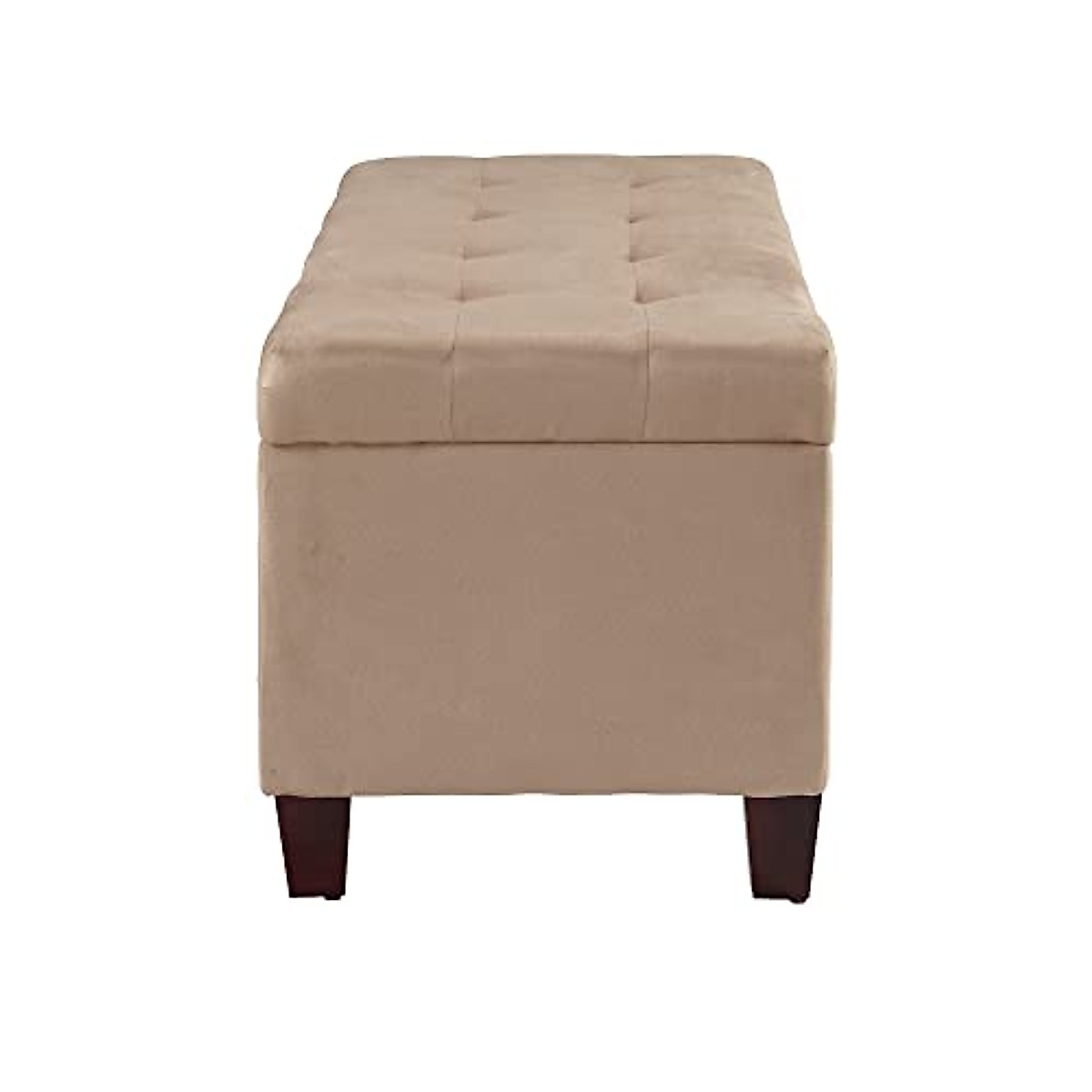 Linon Carmen Shoe Storage Ottoman, 20" x 48" x 20", Beige