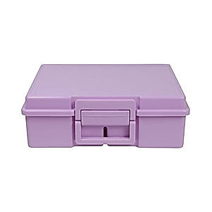 Everything Mary 4" x 6" Photo Storage Box, Purple - 16 Inner Organizer Cases - Portable Multi-Purpose Storage