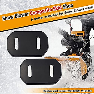 ZHIXING M144012 780-286 Snowblower Composite Skid Compatible with A-riens 02483859 01016500 A108BD, for JohnD-eere M124413 M144012 Snowblower Models.