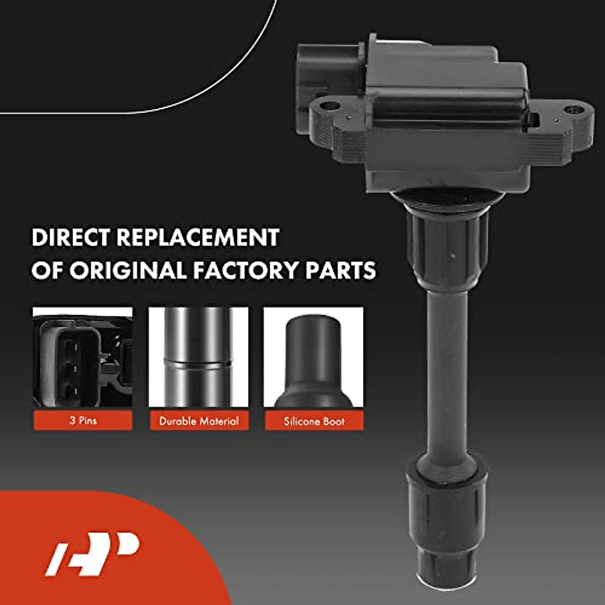 A-Premium Set of 6 Ignition Coil Pack and Iridium Spark Plugs Compatible with Nissan Maxima 1995-1999 & Infiniti I30 1996-1997 3.0L, Replace# 2244831416