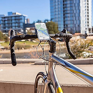 Nite Ize Squeeze Rotating Smartphone Bar Mount, Universal Bike Phone Holder For Bar or Stem, Compatible With MagSafe iPhone 12 Pro Max/Mini/Galaxy/Edge/Google Pixel and more