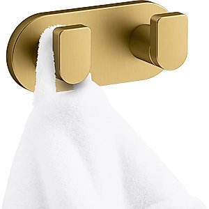 Kohler K73146-2MB Composed Double Robe Hook Rack Vibrant Brushed Moderne Brass