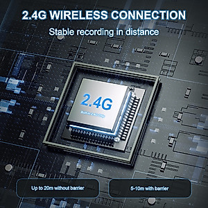 Wireless Microphone for iPhone iPad, IOS13+, Pre-Professional Grade Candy Mic for Tikok Livestream/Video Recording, Vlog, YouTube (Black)