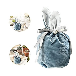 MILEVO Jewellery Drawstring Bags, 10PCS Blue Flannelette Gift Bag, Jewelry Pouches with Drawstring,Candy Bag for Wedding Packaging ( Color : Blue )