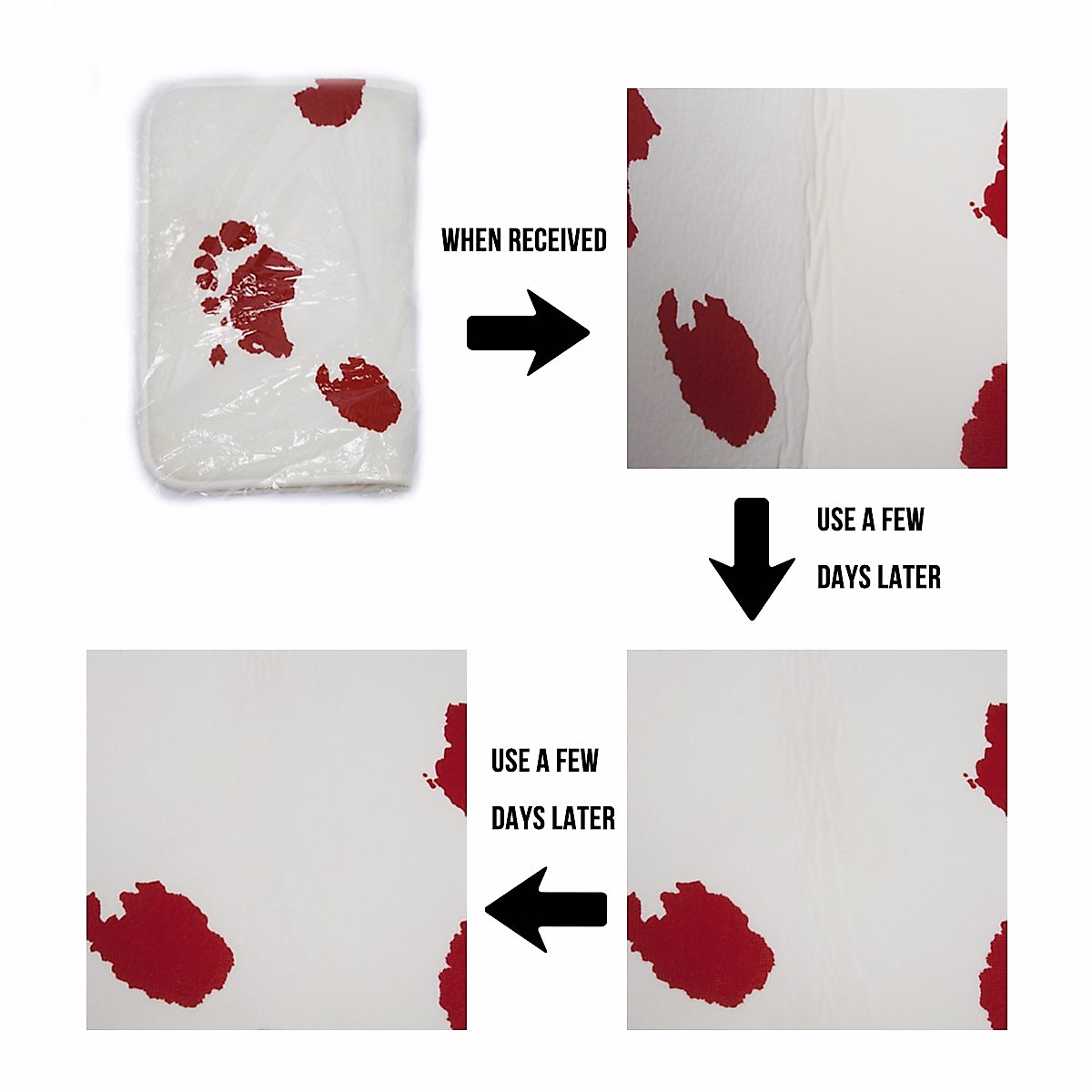 Briskdecor Valentine's Day Kitchen Rugs and Mats Set of 2, Absorbent Soft Non Skid Rubber Backing 20inch x 24inch 20inch x 48inch