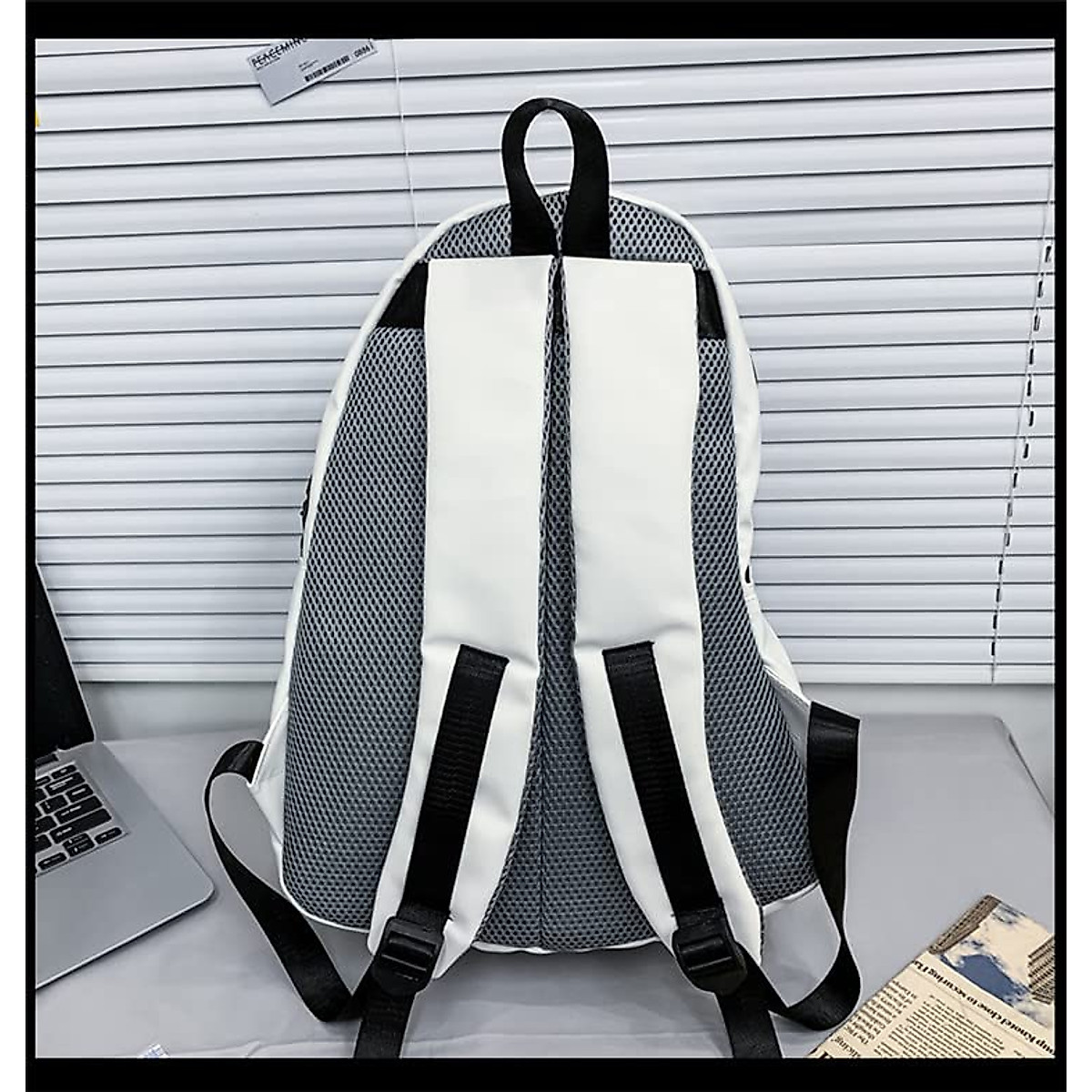 Novelty 3D Ghost Backpack Racksack Cute School Bag Bookbag Shoulder Bag for Teen Boys Girls (White)