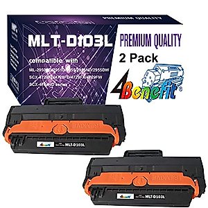 4Benefit Compatible Toner Cartridge Replacement for Samsung MLT-D103S MLT-D103L ML-2955DW ML-2955ND SCX-4729FD SCX-4729FW ( Black , 2 pk )