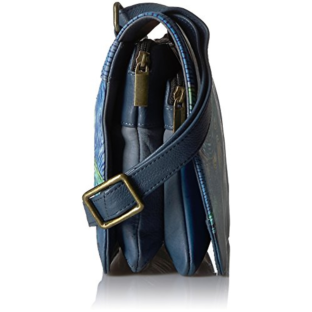 Anna by Anuschka womens Anna Anuschka, Handpainted Leather Medium Saddle Crossbody-love in Paris Cross Body Handbag, Love Paris, One Size US