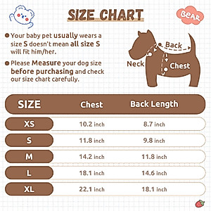 ABRRLO Small Dog Sweaters Cute Bear Dog Cardigans Clothes for Small Medium Dogs Boy Girl Puppy Cat Knitting Cardigan Outfits Dog Winter Coats Warm Pet Dog Clothes Soft Knitwear Apparel (Beige,L)