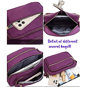 Nylon Crossbody Bags for Women,Small Black Crossbody Purse,Satchel Bags Tote Handbags for Women,Clearance,Satchel Purses(black)