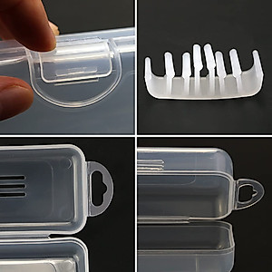 WYOMER Pack of 4 Travel Size Toothbrush Case Holder, Transparent Plastic Toothbrush Case Portable Toothbrush Storage, Hard Plastic Transparent Toothbrush Carrying Box for Traveling