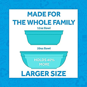 Re Play Made in USA Toddler Bowls Set of 4, 20 Oz - Eco-Friendly Recycled Plastic Bowls for Kids BPA Free - Dishwasher and Microwave Safe Bowls for Toddlers - 5.75 x 2, Princess+