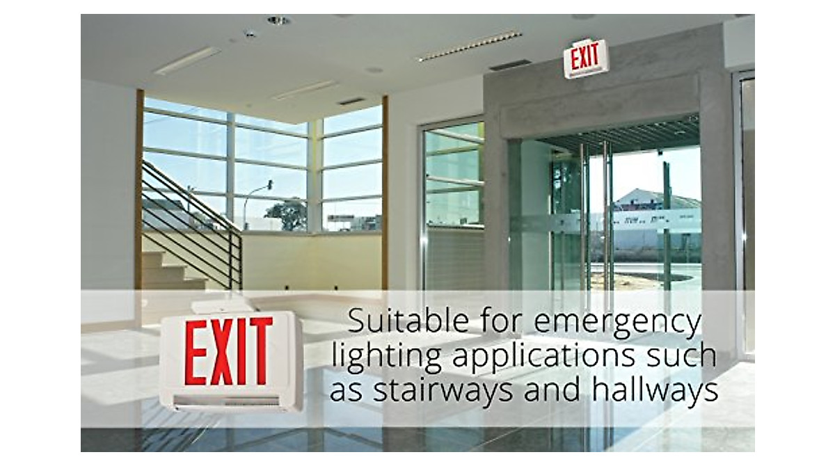 Lithonia LED Exit & Emergency Light Bar Combo - Reliable Safety Fixture