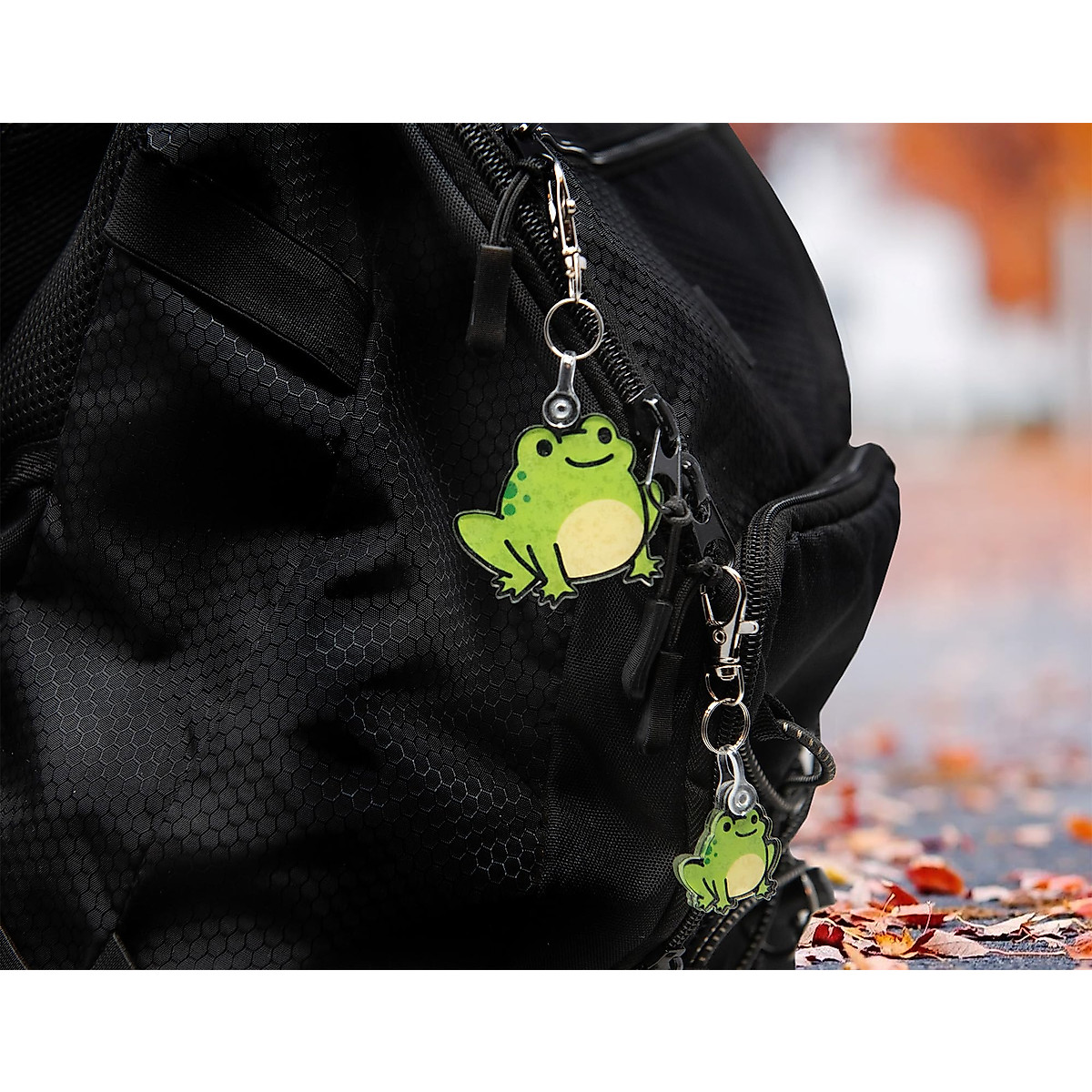 The Acrylic Place Frog Keychain - Charm for Purse Diaper Bag Tote Bag Kids Backpack Keychain (Backpack Size)