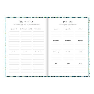 Letts of London Morocco Academic Weekly/Monthly Planner, August 2023 to July 2024, Week-to-View, Sewn Binding, Multilingual, A5 Size, 8.25" x 5.875", Sky (C031813-24)