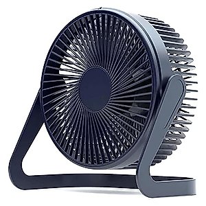 DHAEY Mini Fan Fan USB Plug-in Desktop Fan, Mini Fan with 5 Large Wind Blades, 360° Rotation Adjustable Angle Desk Fan Outdoor