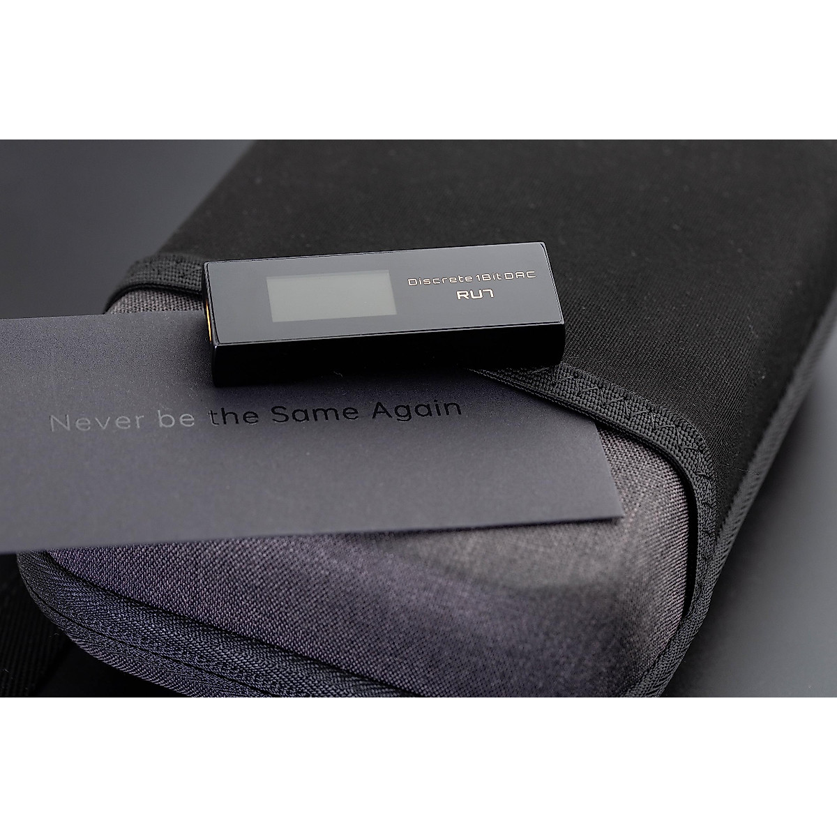 CAYIN RU7 Portable USB DAC/Amp Dongle with 1-Bit Resistive Ladder DAC, DSD64/128/256 Support, OLED Screen, and Included Leather Case