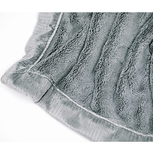 SARANONI Security Blankets for Babies Super Soft Boutique Quality Lush Luxury Baby Blanket (Mini 15" x 20", Gray)