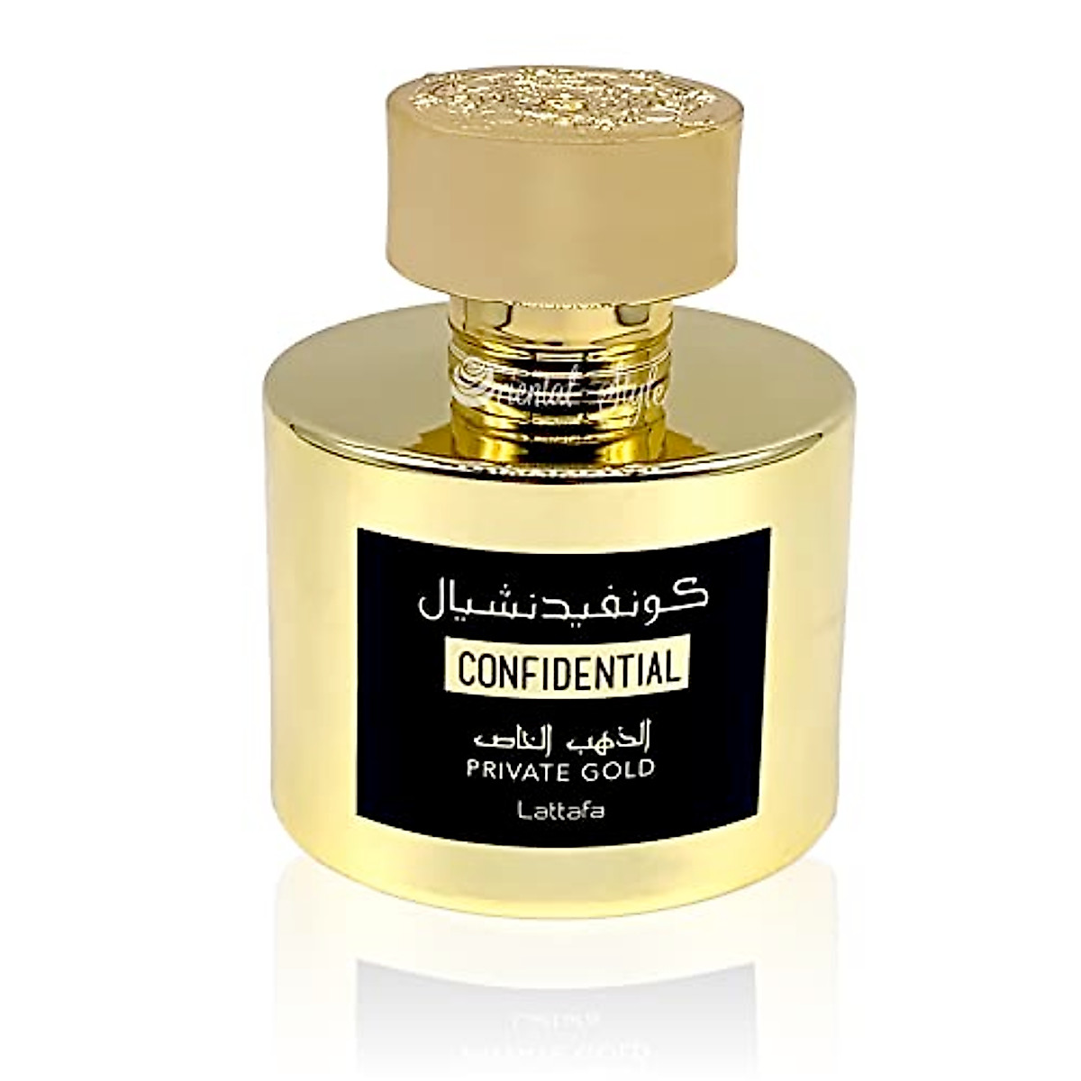 Lattafa Confidential Private Gold by Lattafa Eau De Parfum Spray (Unisex) 3.4 oz