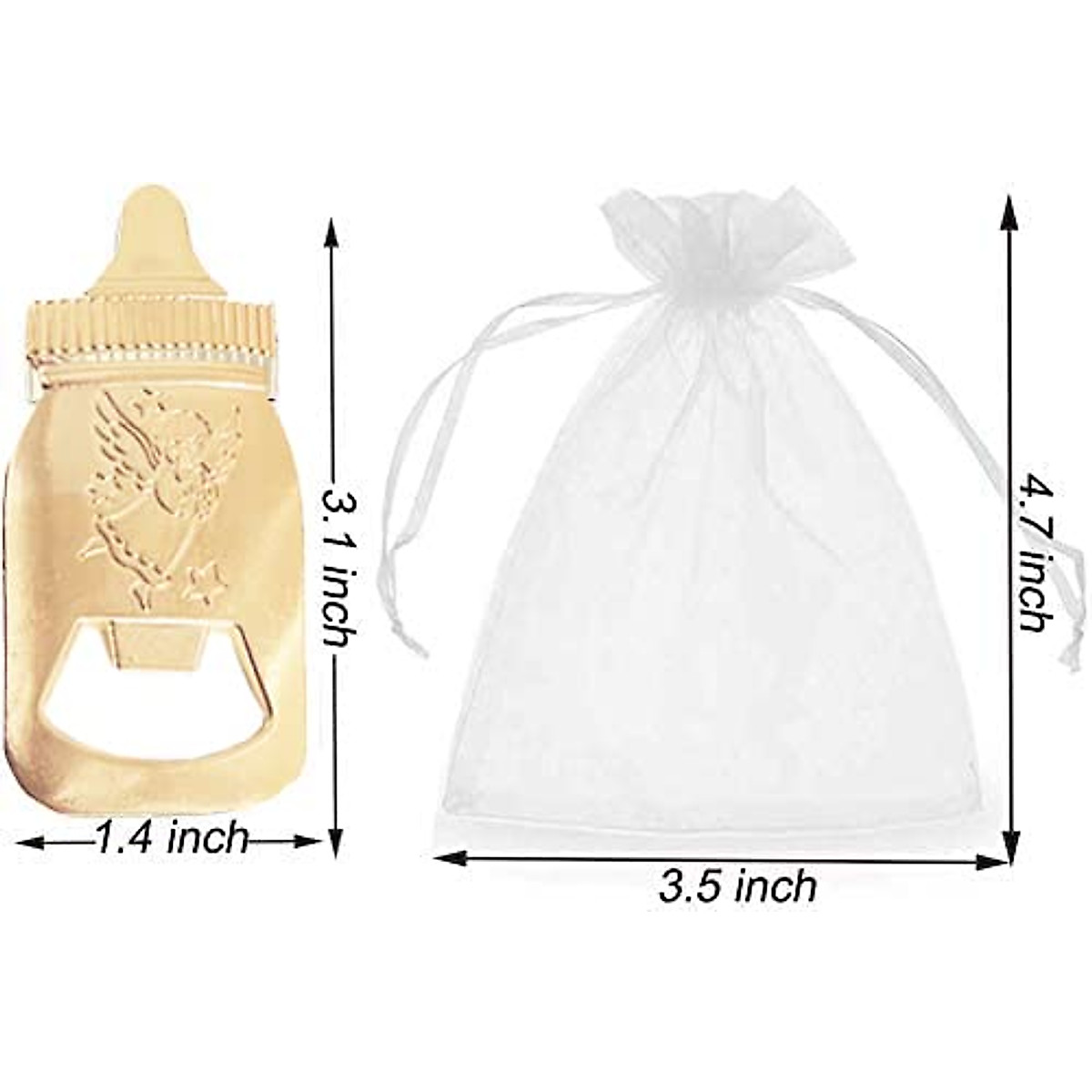 Amajoy 30 Pack Poppin Baby Bottle Shaped Bottle Opener Baby Shower Favors for Guests 1st Birthday Gifts for Guest Wedding Favor Party Favor Baby Shower Prizes