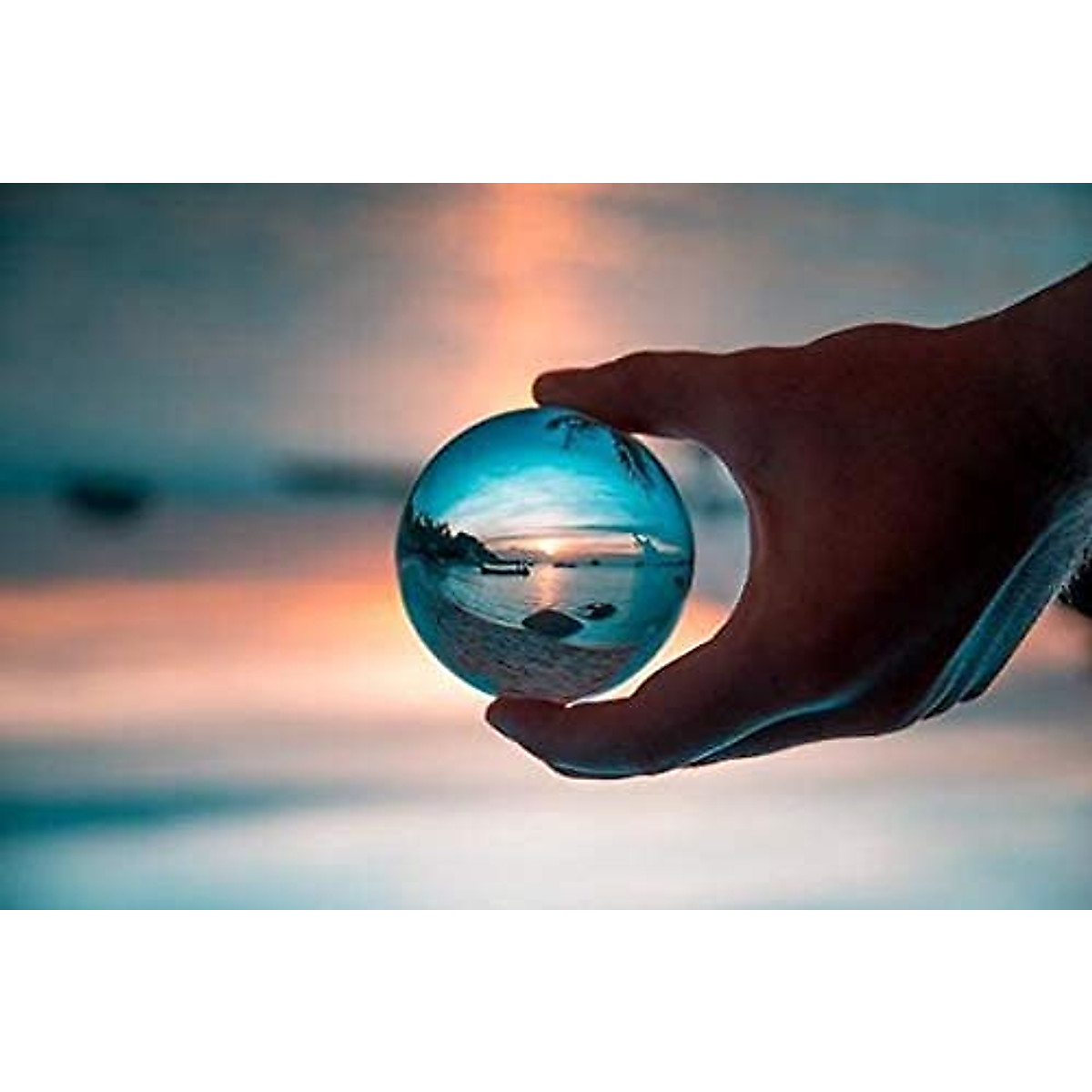 MerryNine Professional Crystal Ball Photograph, K9 Crystal Sun Shine Catchers Ball with K9 Crystal Stand, Decorative and Photography Accessory (50mm)