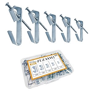 Picture Hangers, 160pcs Picture Hooks with Nails , 10-100lbs Picture Frame Hangers, Professional Picture Hanging kit on Wooden Wall / Drywall for Pictures, Canvas, Mirror, Holds 10-100 lbs（Silver）